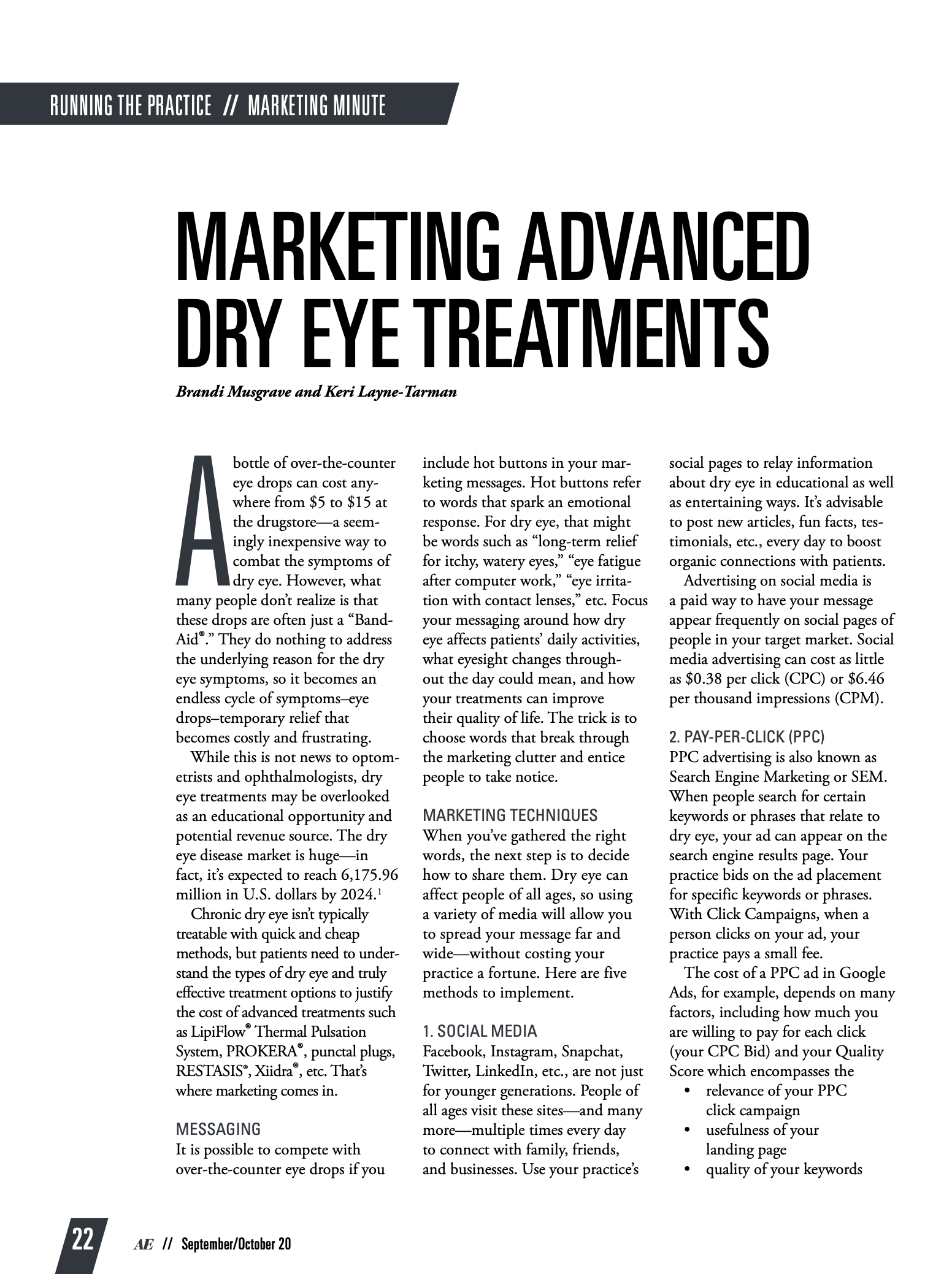 Marketing Advanced Dry Eye Treatments - Fast Track Marketing | Medical ...